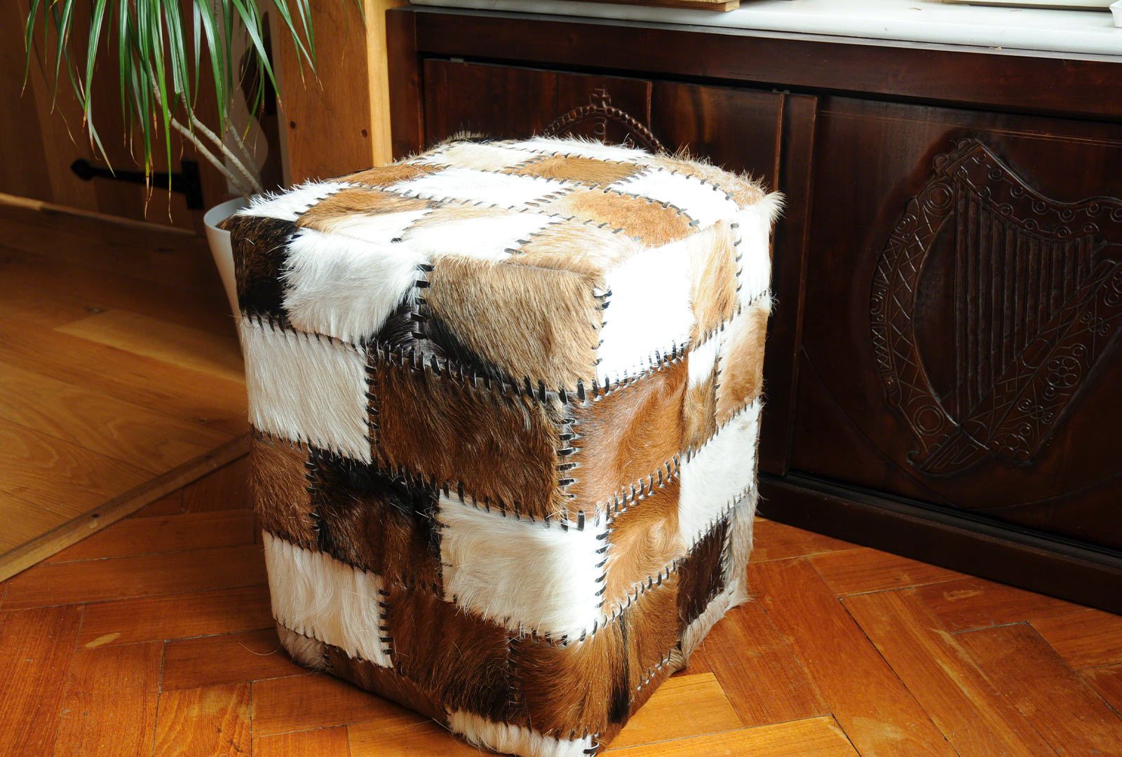 Kasese Patchwork Stool Box - Loom Loft