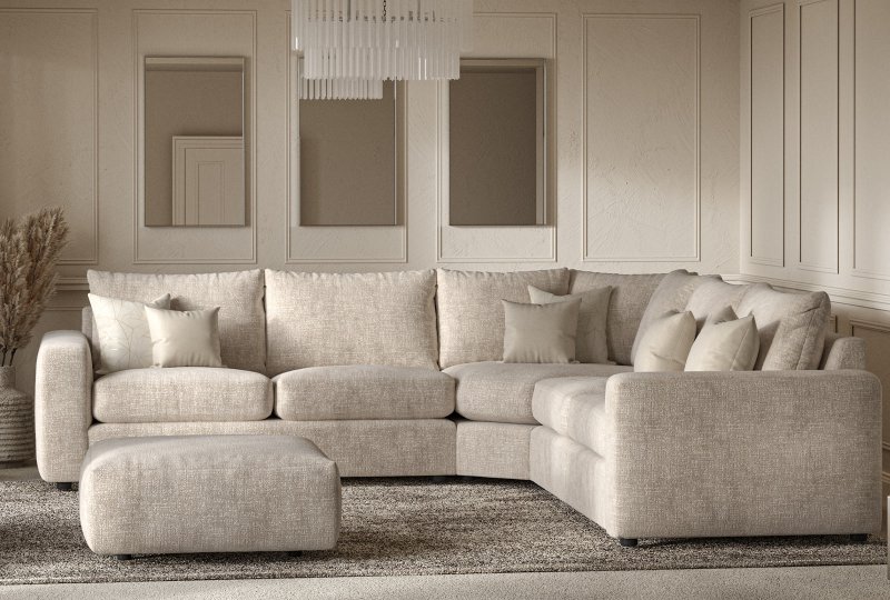 Adia Small Fabric Sofa - Loom Loft