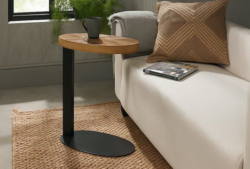 Eclipse Oak Side Table | Over Sofa Table | Loom Loft