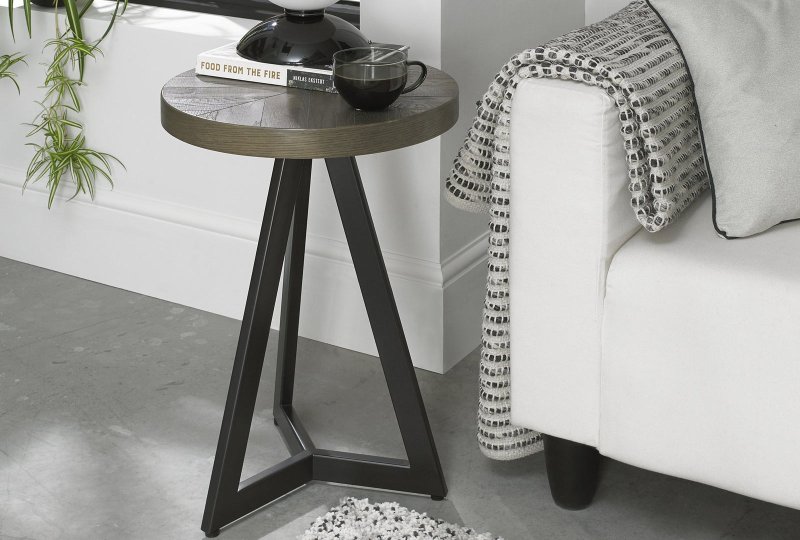 Eclipse Oak Lamp Table | Small Round Side Table | Loom Loft
